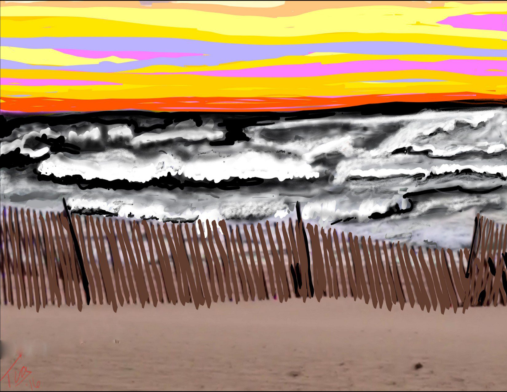Glorious Lake Michigan - Art By Tia