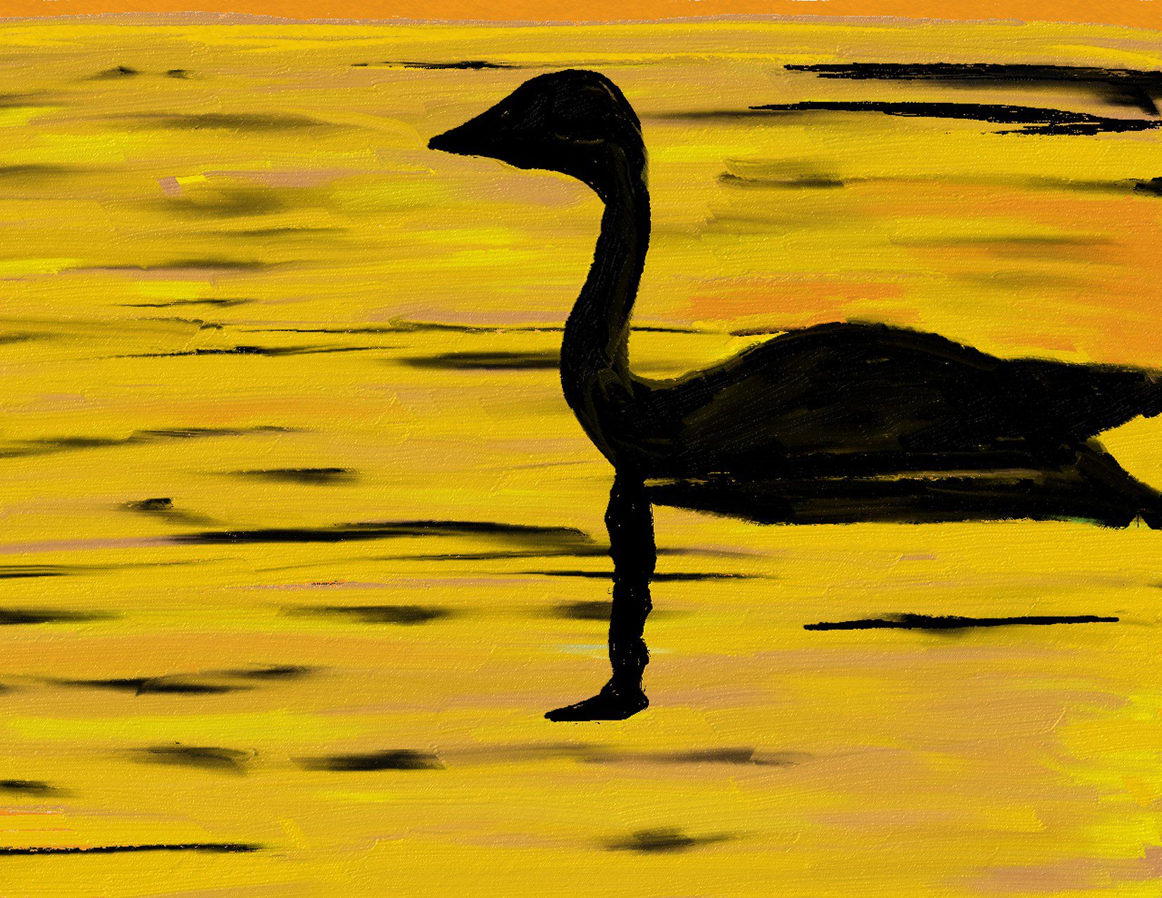 Sunset Swan - Art By Tia